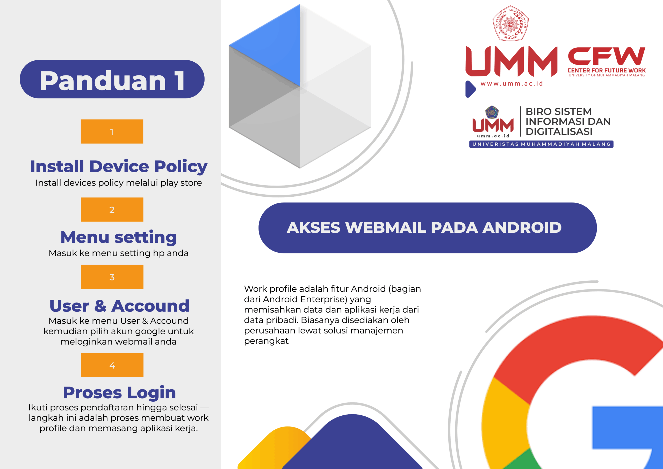 Akses Webmail UMM di Android - Biro Sistem Informasi & Digitalisasi UMM
