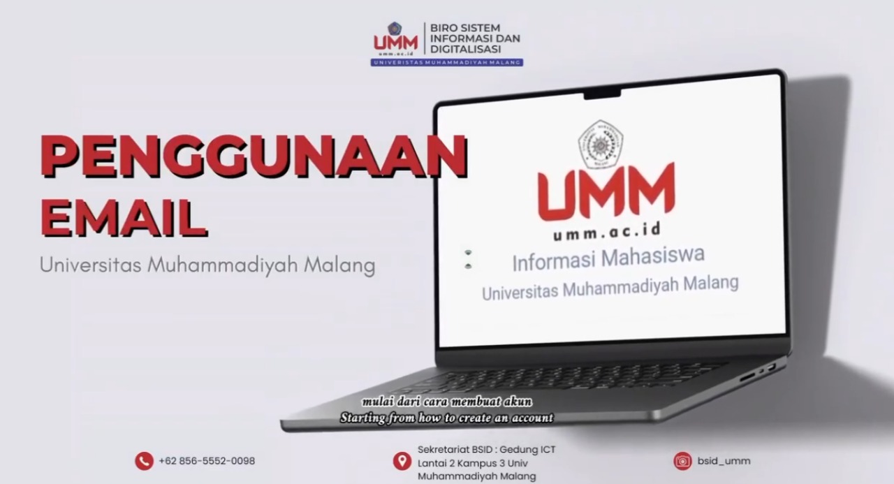 Pembuatan Email UMM - Biro Sistem Informasi & Digitalisasi UMM